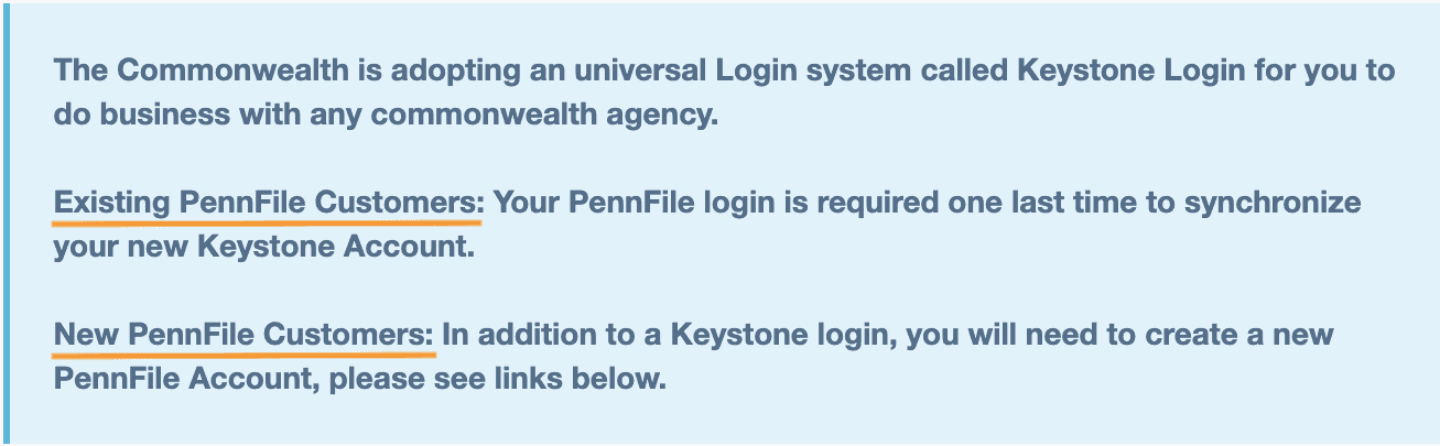 Keystone Login