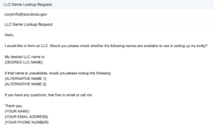 Texas Business Name Search (LLC lookup) - 2025 Guide