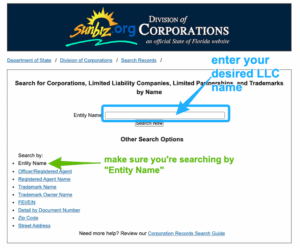 Florida Business Name Search (LLC lookup) - 2025 Guide