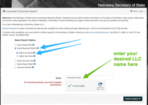Nebraska Business Name Search (LLC lookup) - 2025 Guide